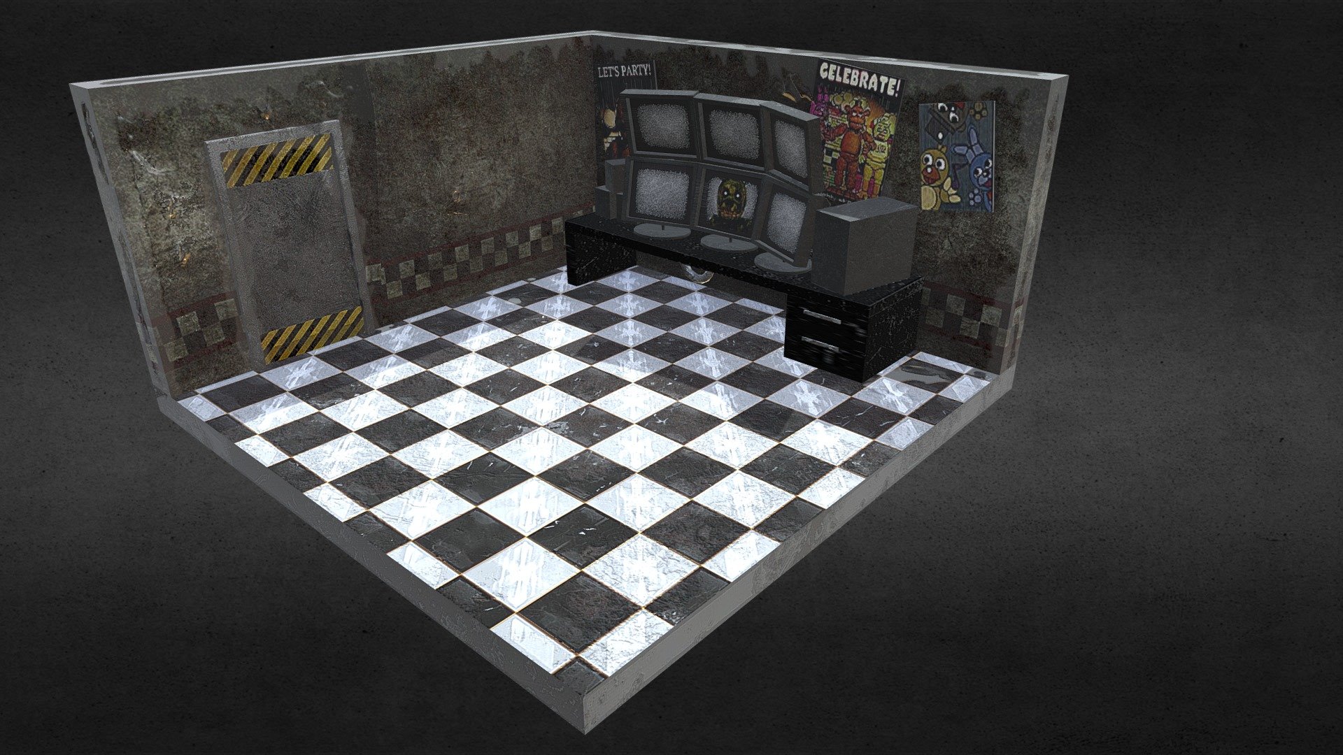 Five nights at Freddy Room - 3D model by Alisha (@AlishaBegum) [c1842ab ...