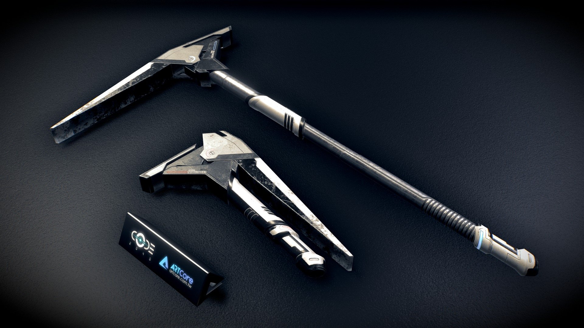 CODE2040 Pickaxe (Game/Weapons) - 3D model by ARTCore 阿特學院 (@artcore ...