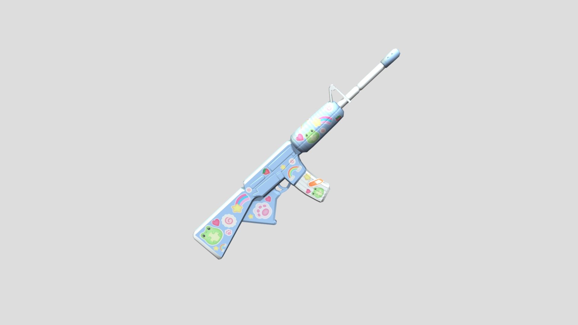 Gun Model With Stickers - 3D model by Thijmen_Petrus [c19376b] - Sketchfab