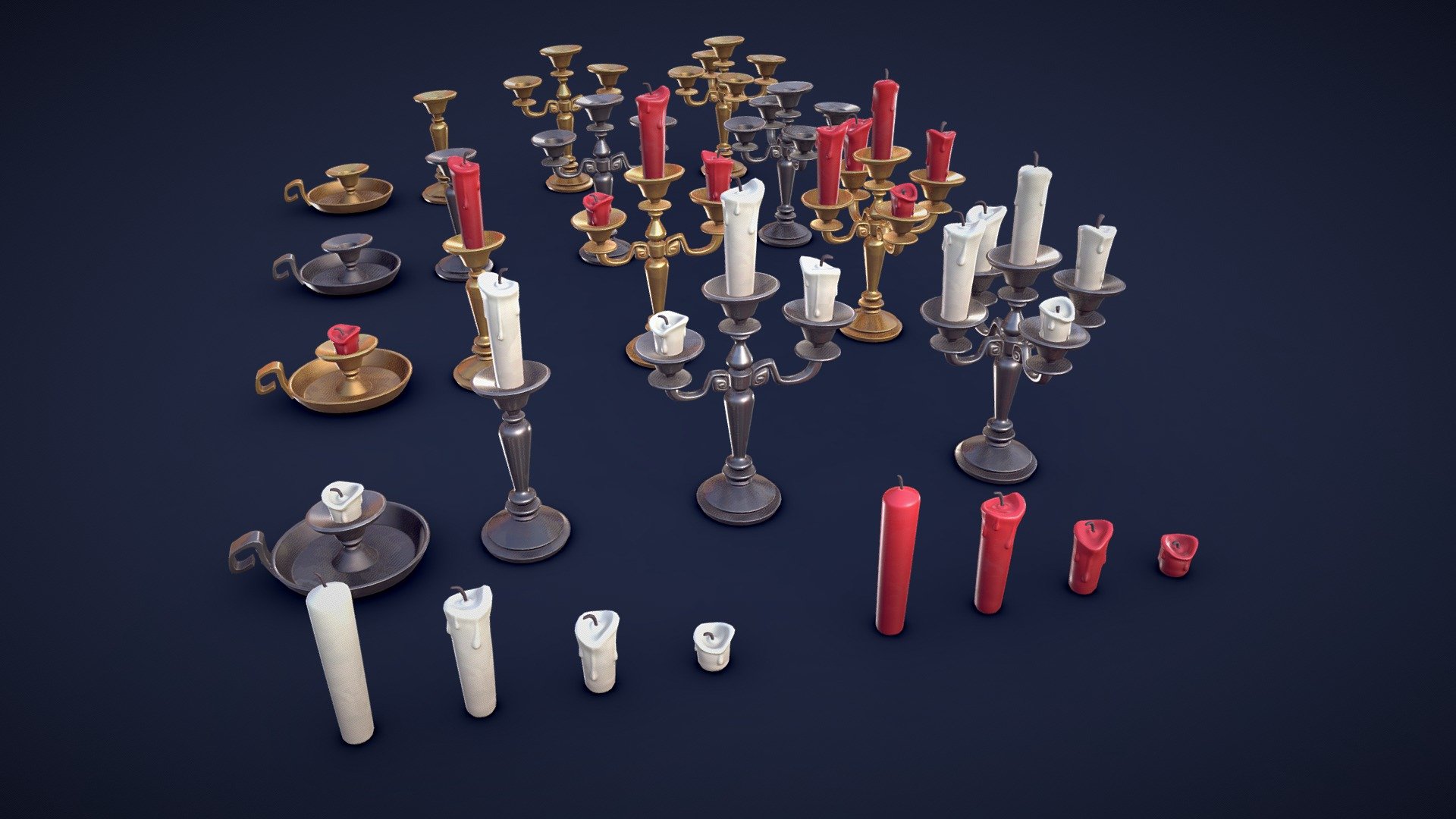 Stylized Candles - Low Poly - Buy Royalty Free 3D model by LarkArt ...