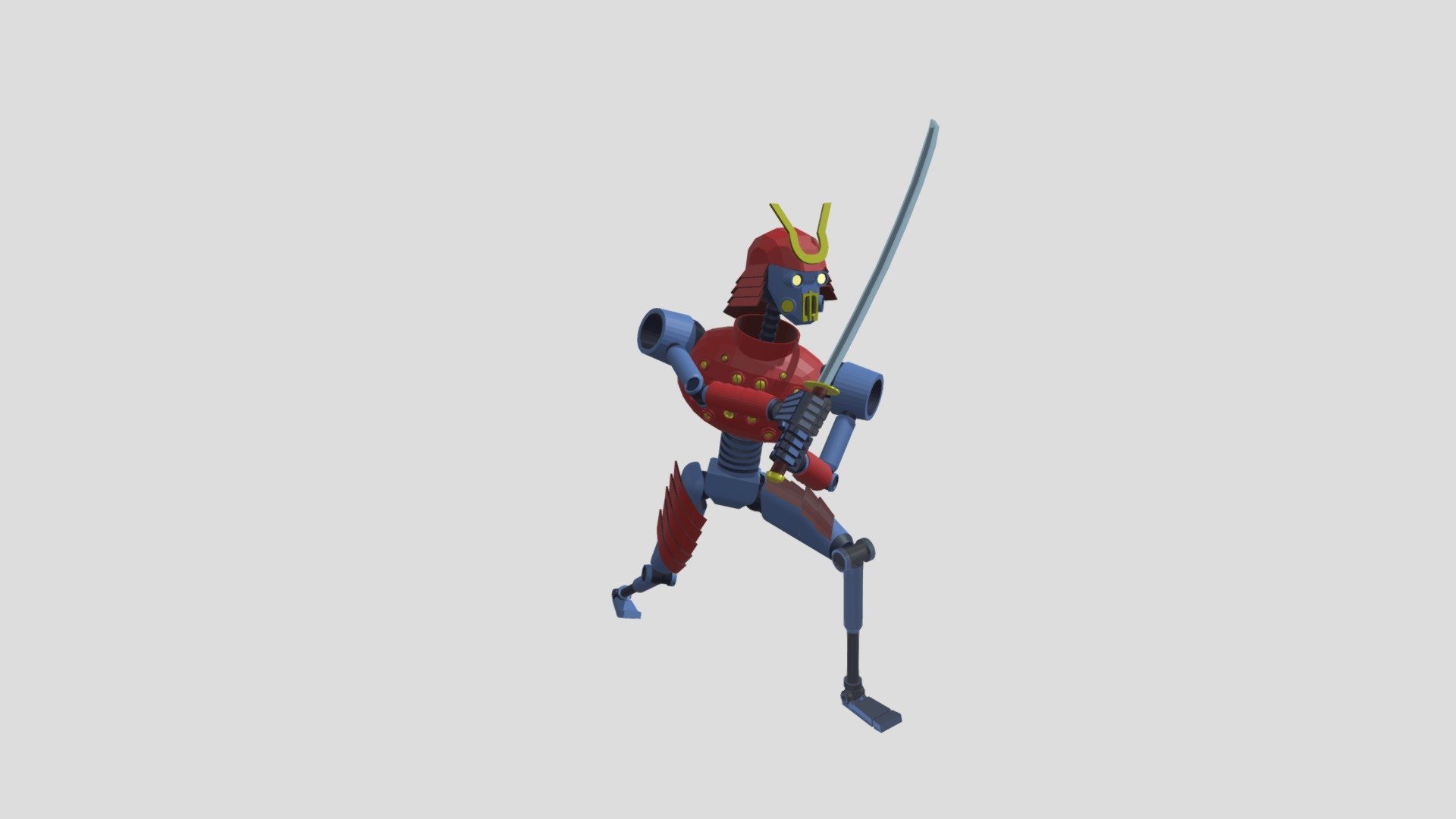 Samurai-bot Pose - Download Free 3D model by Noxian [c19d920] - Sketchfab