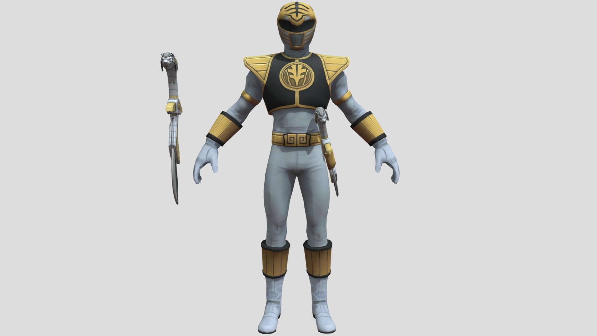 White Ranger(Mighty Morphins) - 3D model by CAPTAAINRO [c1a7279 ...