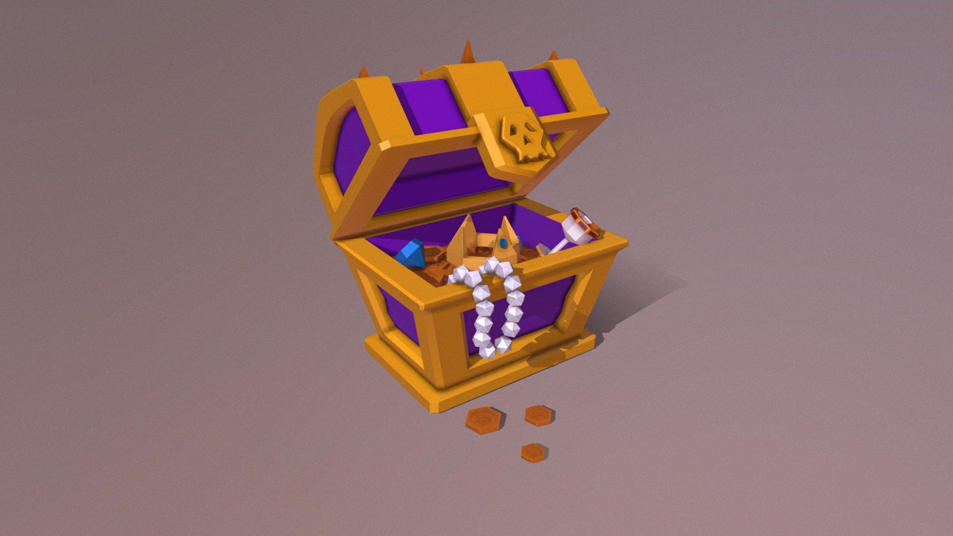 Treasure chest - 3D model by Svetttlanich [c1ae78f] - Sketchfab