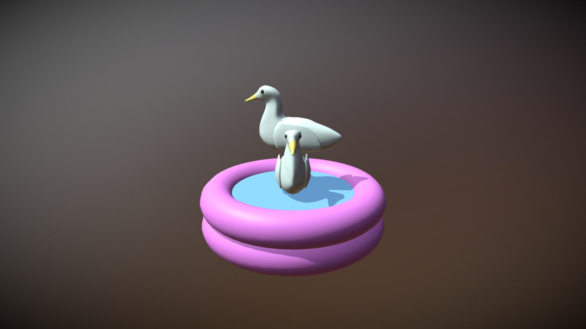 duck on duck in pool - 3D model by annhatsady [c1b2415] - Sketchfab