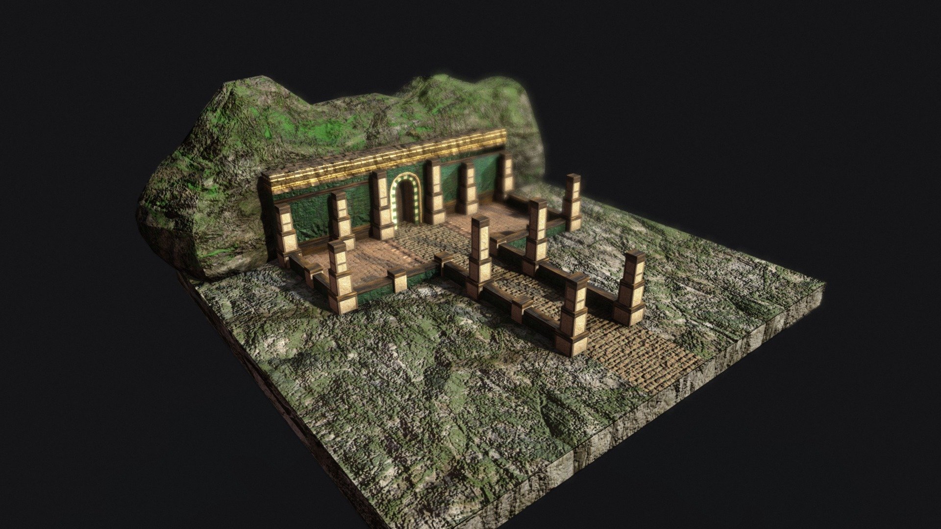 Environment practice - Ancient temple - 3D model by asfodelo [c1b33b0 ...