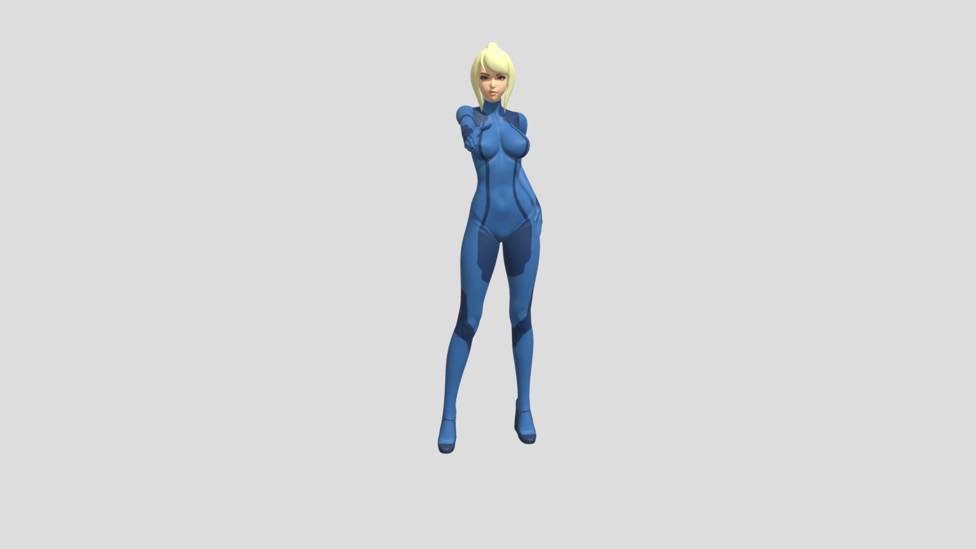Zero-suit-samus-fan-art-alt-pose12312313 - 3D model by 919086478 [c1b3d25] - Sketchfab