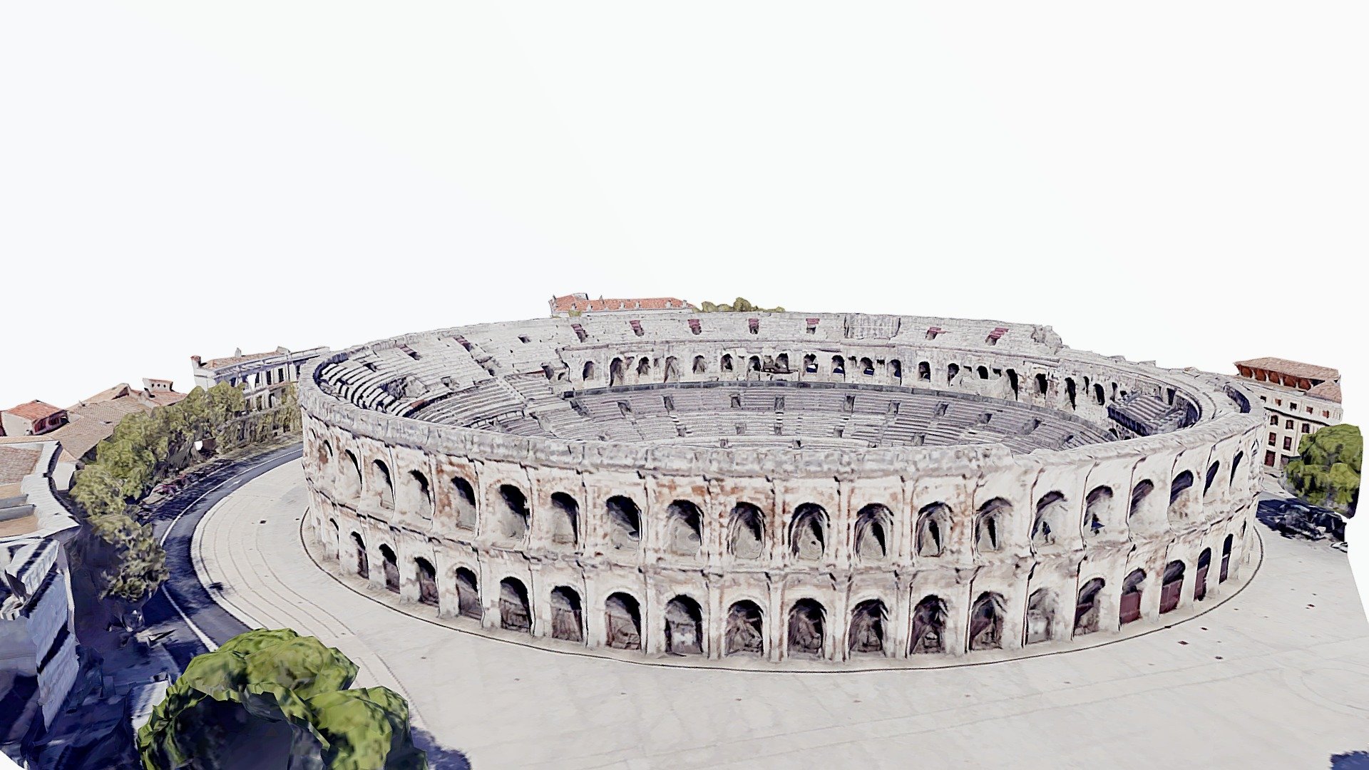 Roman Circus,Nimes,amphitheater,coliseo,arena - 3D model by SENSIET ...