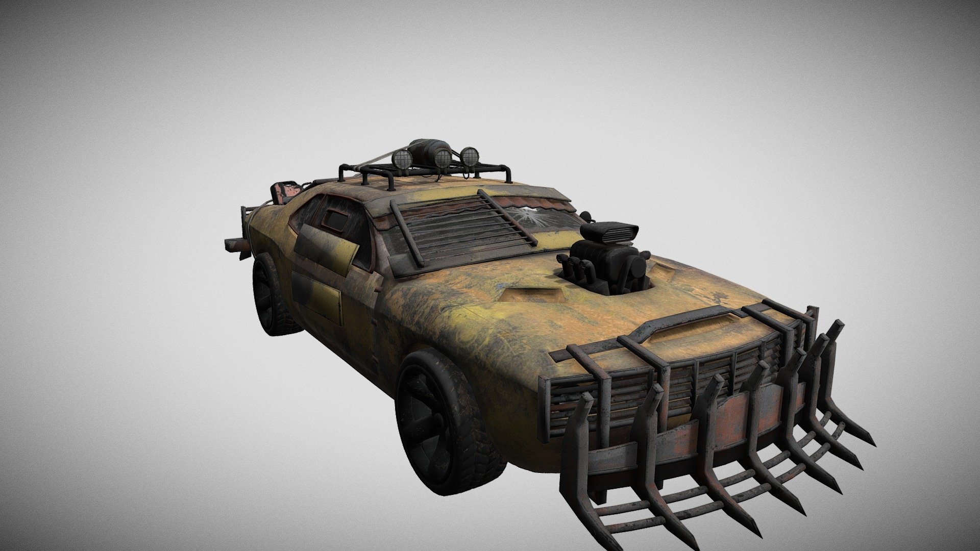 Post-Apocalyptic Challenger - Download Free 3D model by FERtyn_12 ...