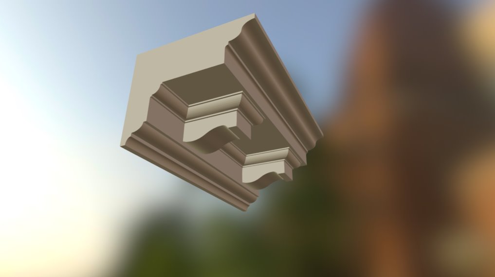 Plain Modillion Cornice - 3D model by kkrzysztof [c1bac4d] - Sketchfab