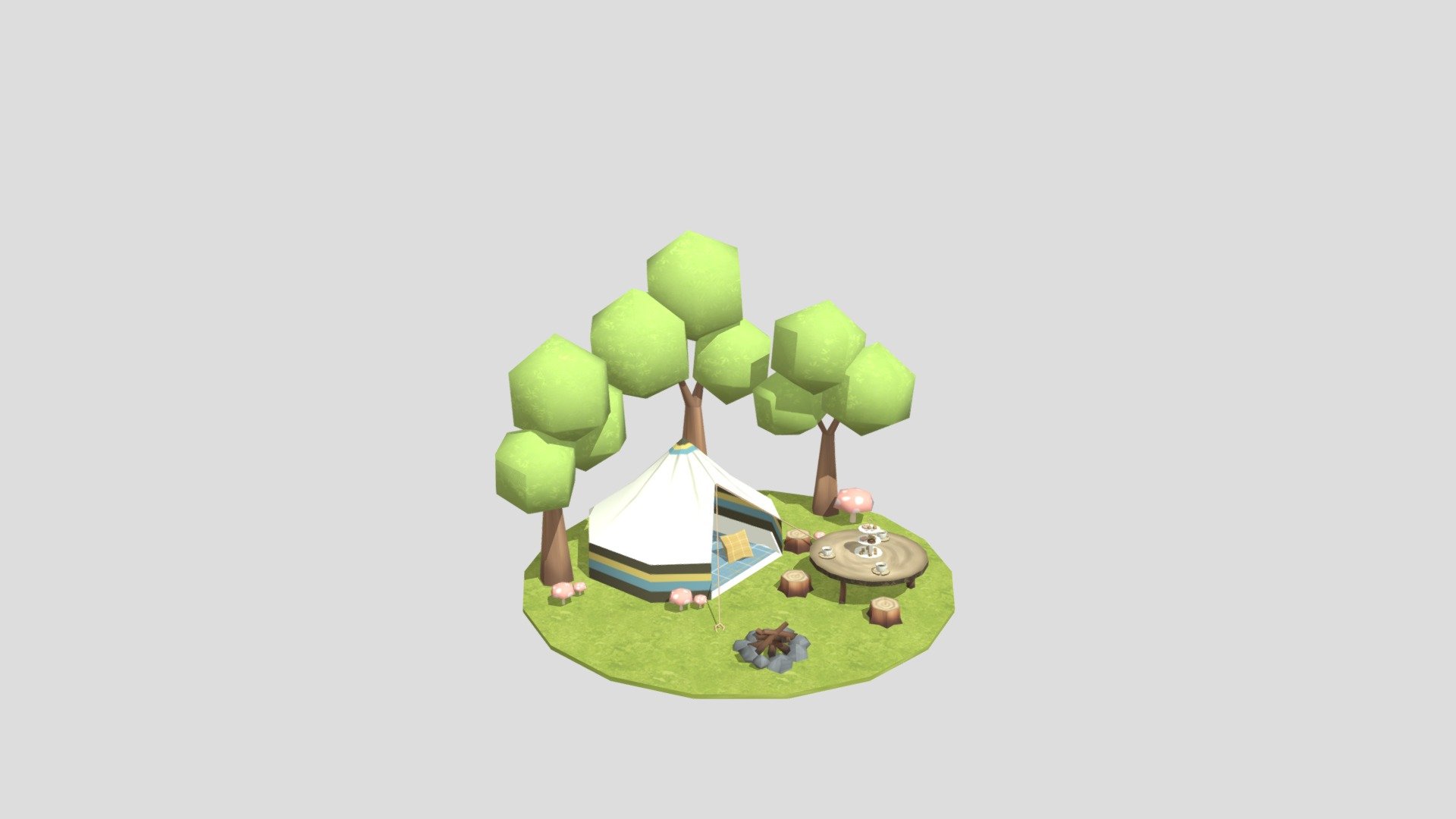 camping - 3D model by ting (@alicepetula1201) [c1bd388] - Sketchfab