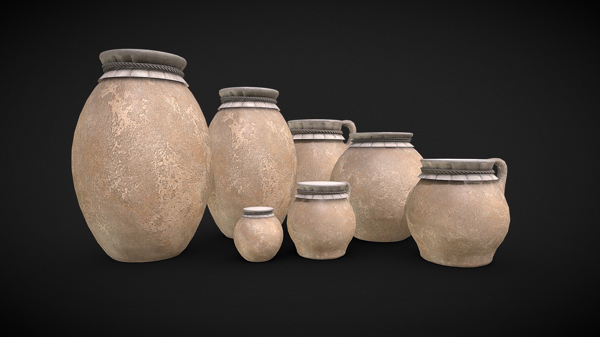Medieval Market/ Clay Pots - Download Free 3D model by Neslihan Çakmak ...