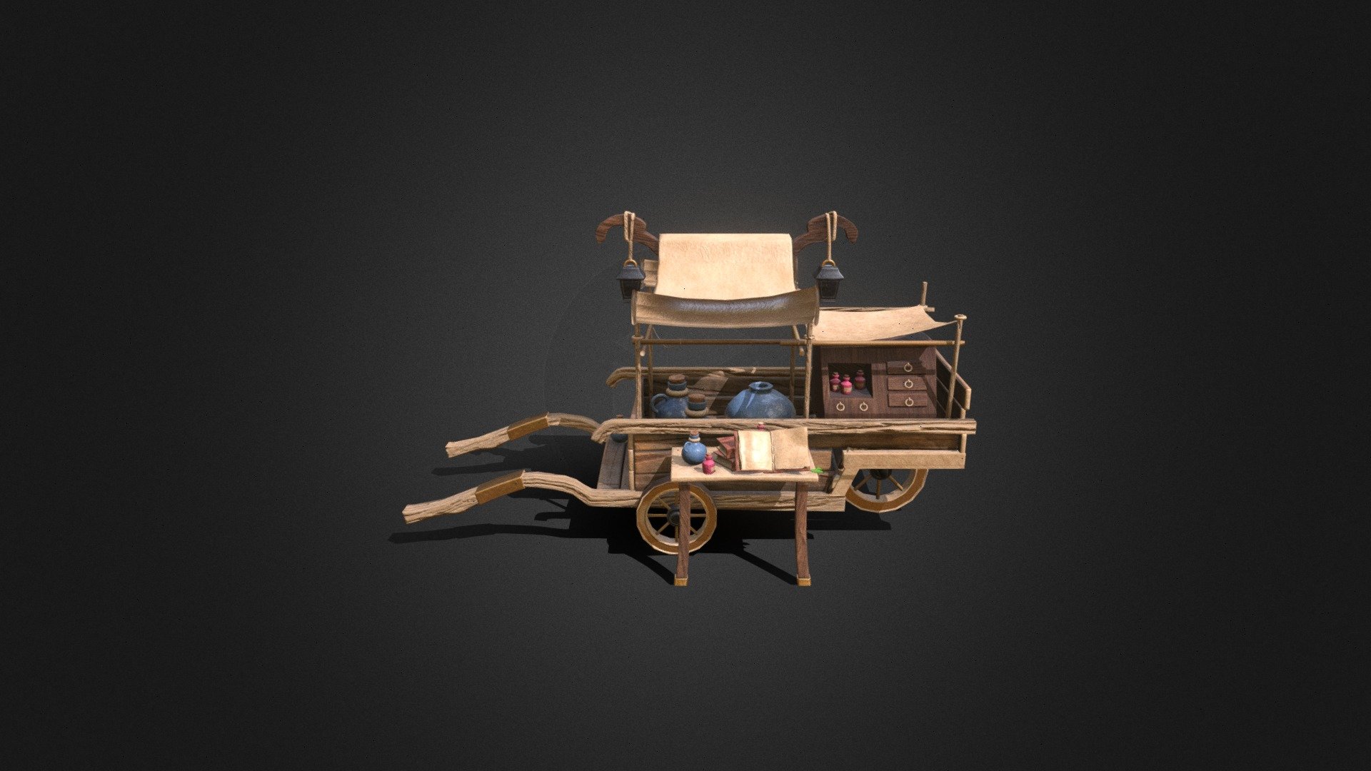 Merchant cart - 3D model by Faustine_JMT [c1bfc15] - Sketchfab