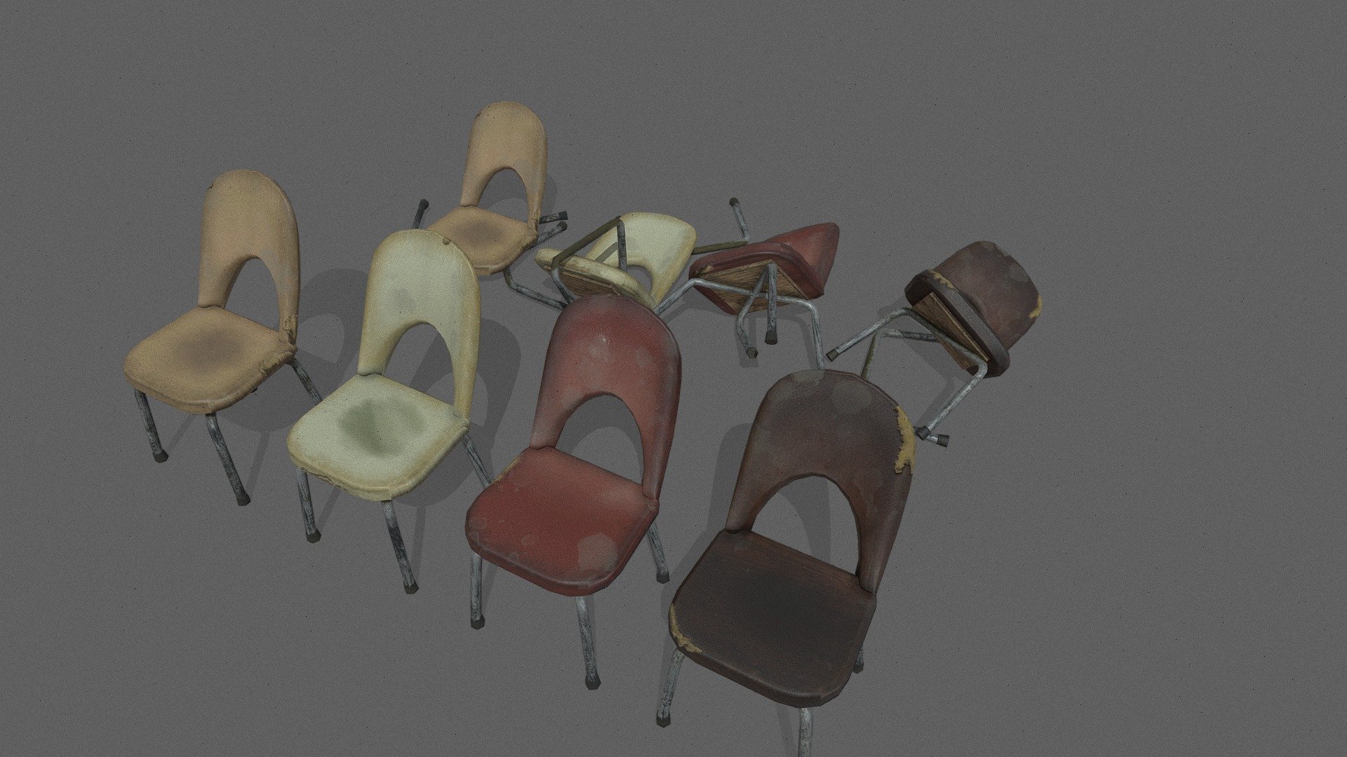 Soviet style office chairs - 3D model by efforya [c1c0aa2] - Sketchfab