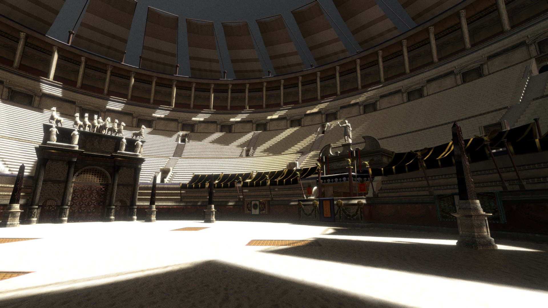 Previz-Lowpoly Colosseum with concept textures. - Buy Royalty Free 3D ...