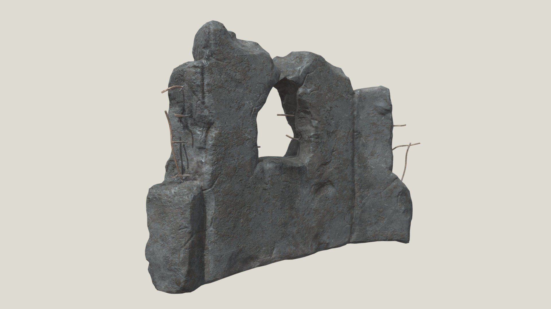 Broken Wall - 3D model by medikkuu [c1c2e3a] - Sketchfab