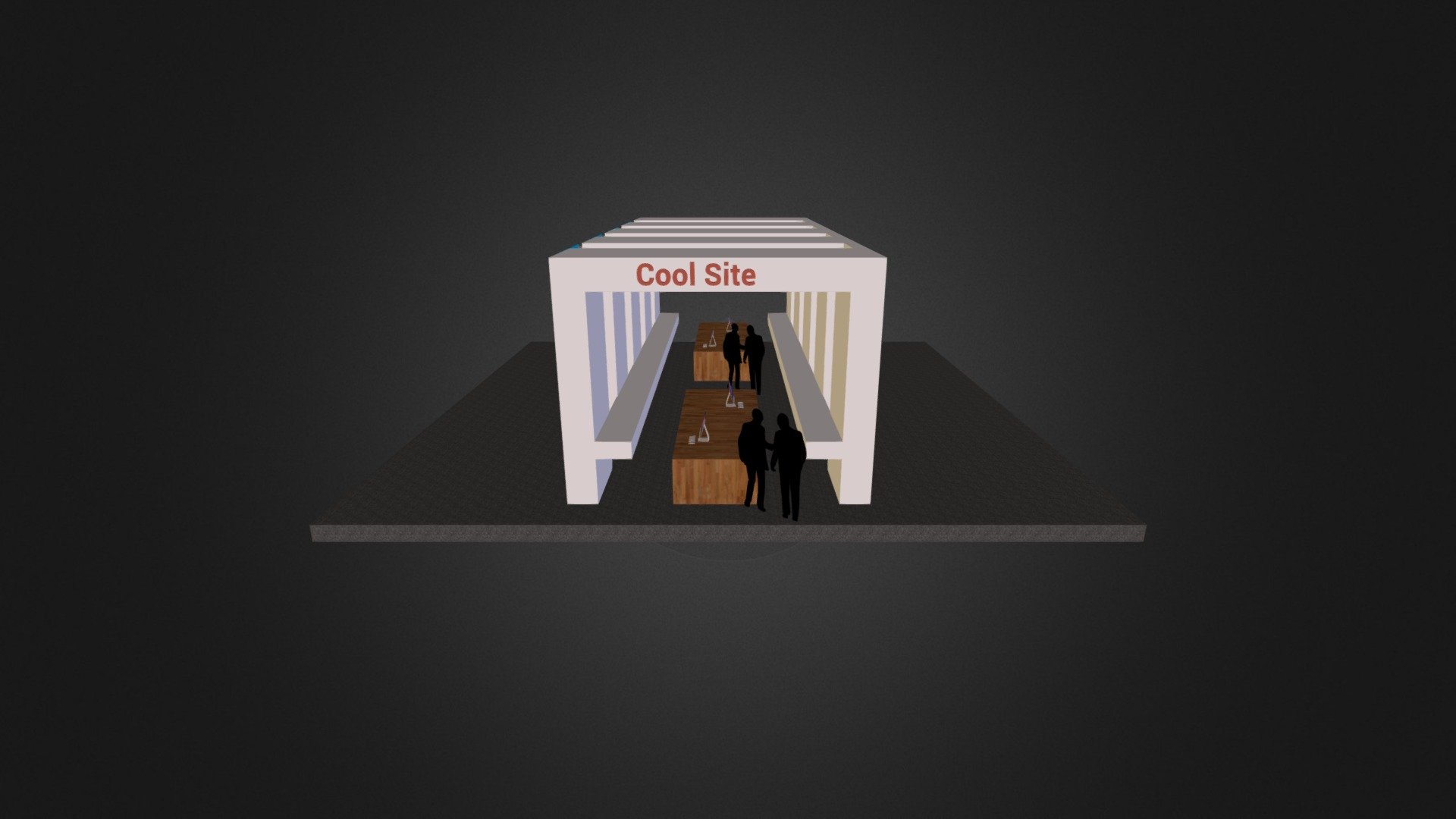 Cool Site Booth Design - 3D model by redstring [c1c70b9] - Sketchfab