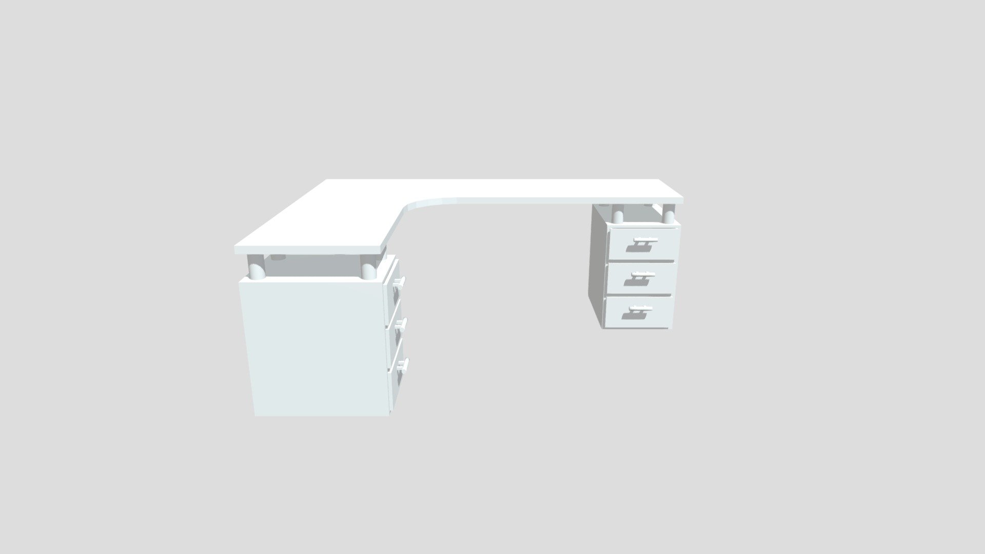 Modern Desk_LP - 3D model by Lucky_Me [c1c7325] - Sketchfab