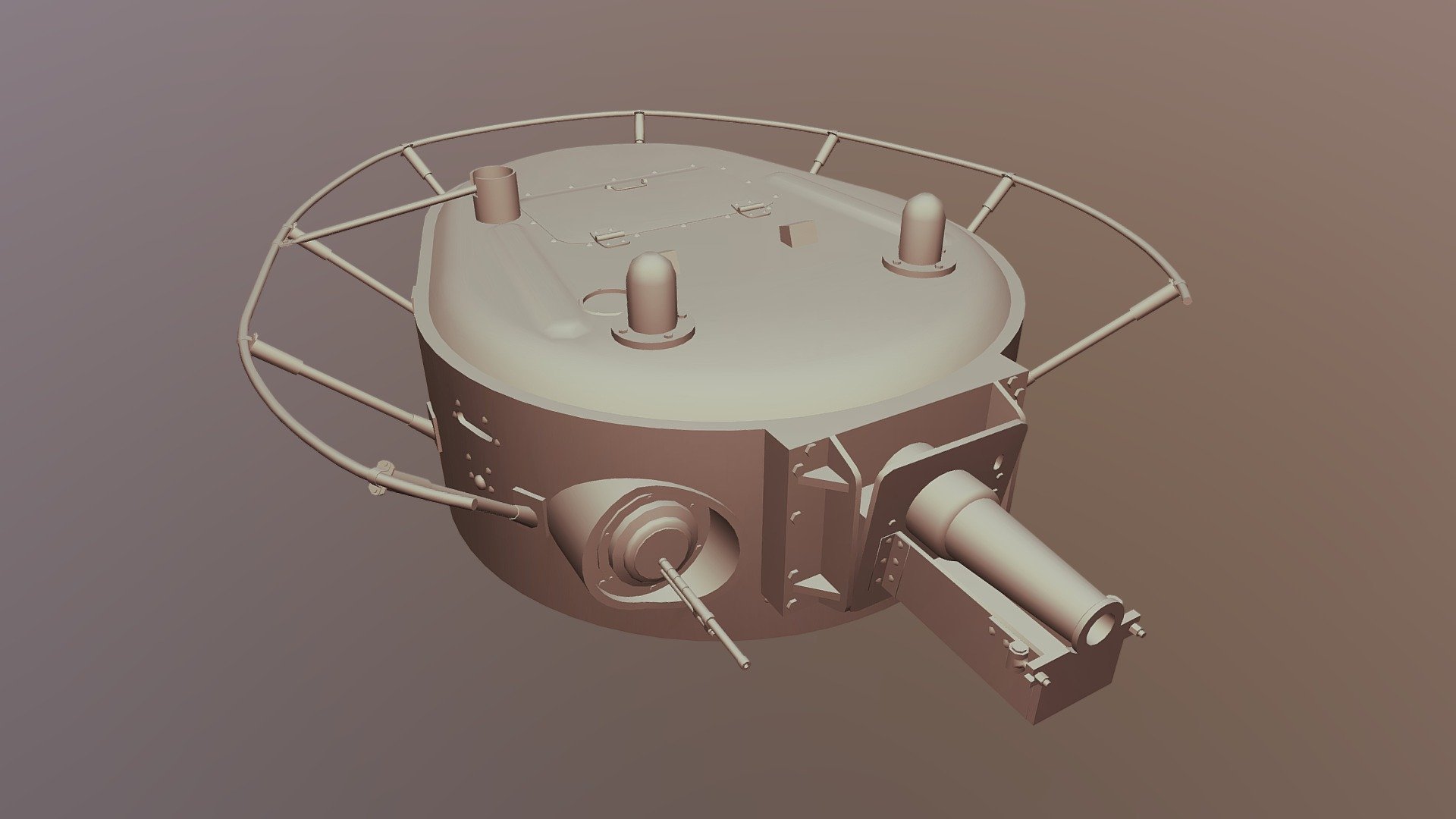 Tank turret - 3D model by unc1e [c1ca219] - Sketchfab