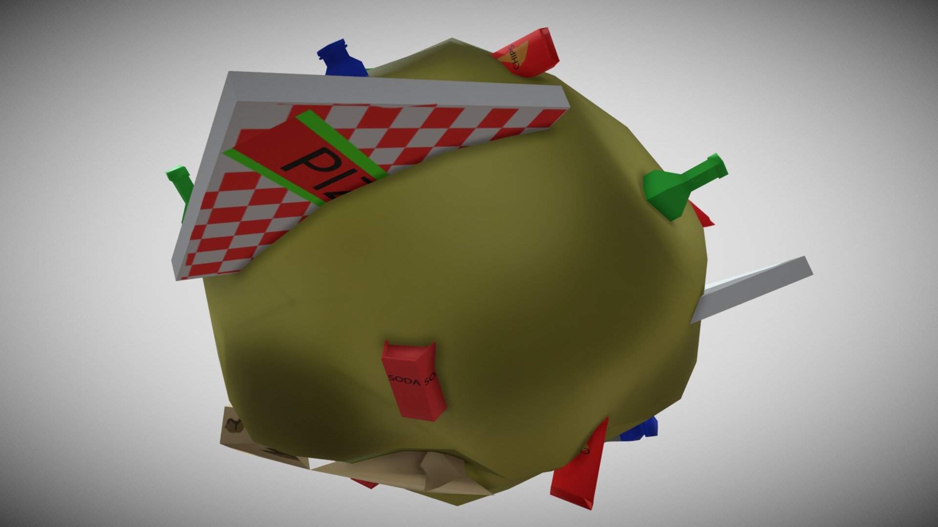 Small Garbage Pile - Download Free 3D model by hamraj15 [c1cd4ba ...