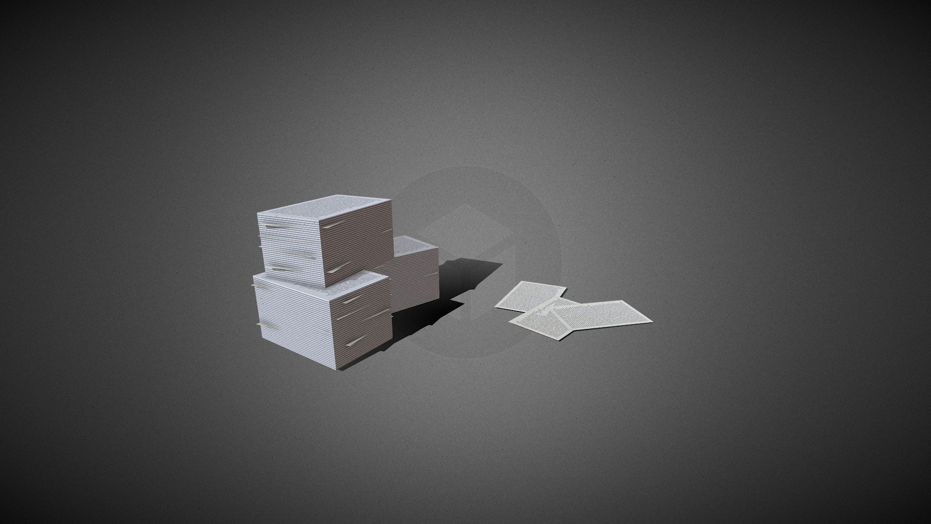 Bunch Of Papers - Buy Royalty Free 3D model by Alejandro Sícolo ...