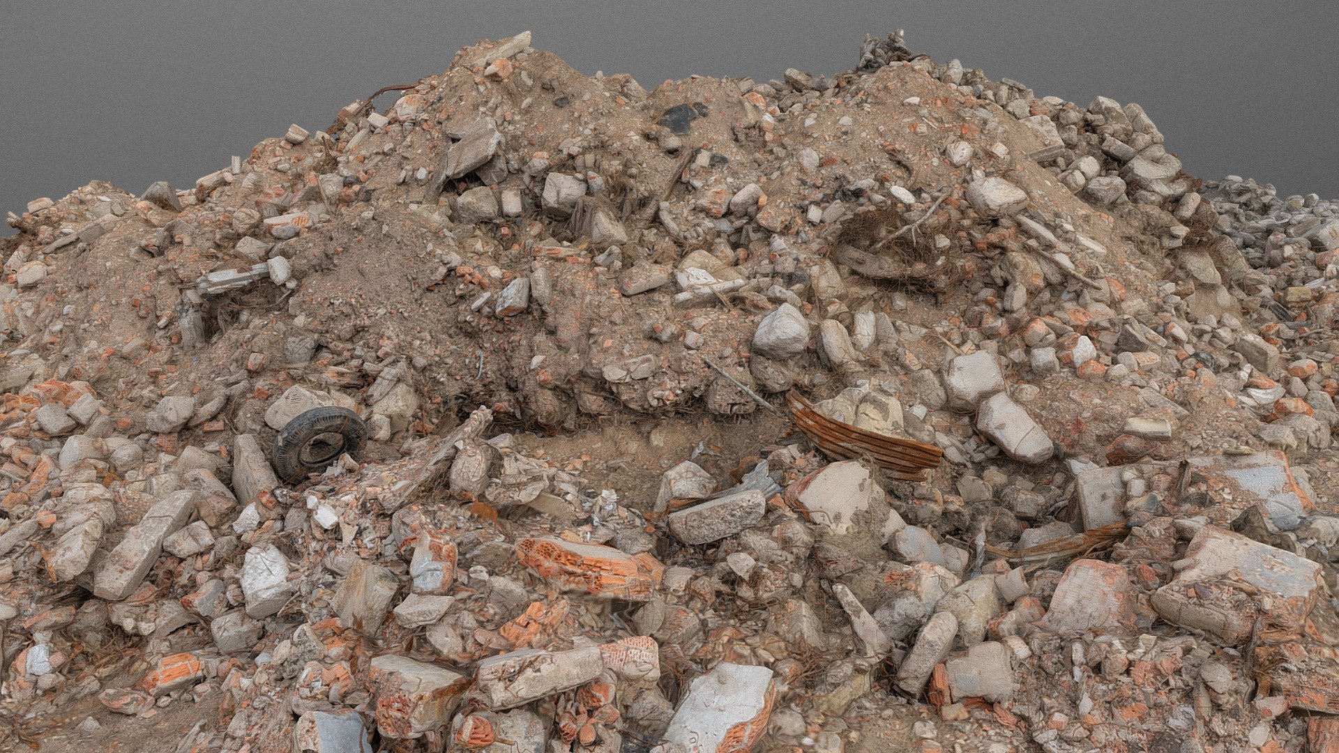 Large Concrete waste dumpsite landfill - Buy Royalty Free 3D model by ...