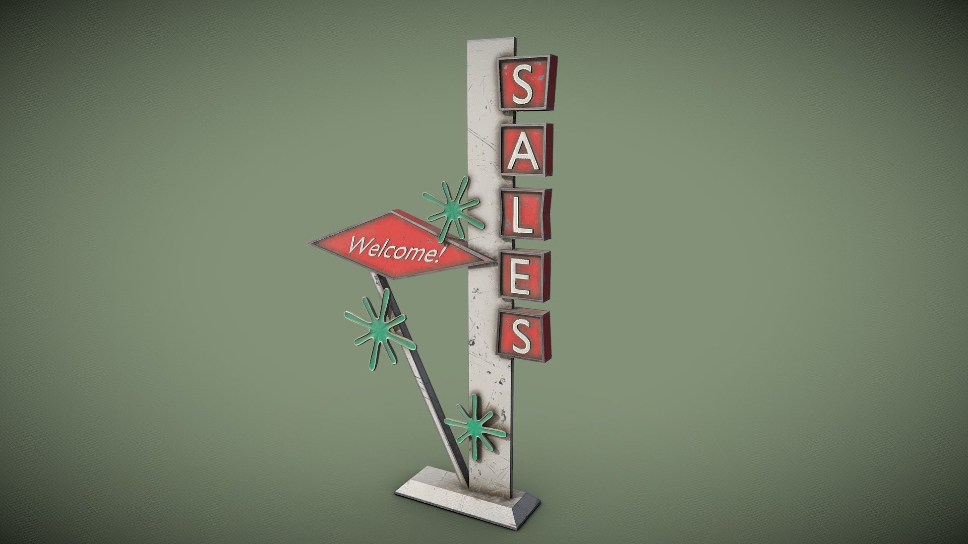 Classic American signboard - Download Free 3D model by exiS7-Gs ...