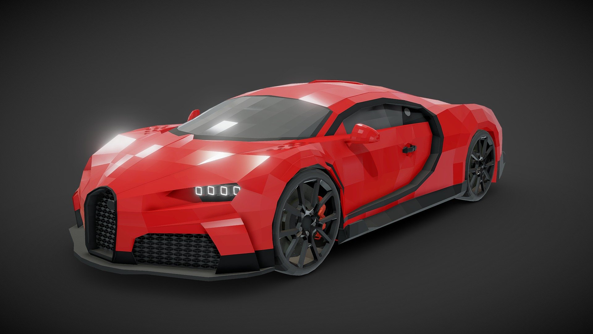 Bugatti - Lowpoly - Buy Royalty Free 3D model by Kasit Studio (@kasit ...
