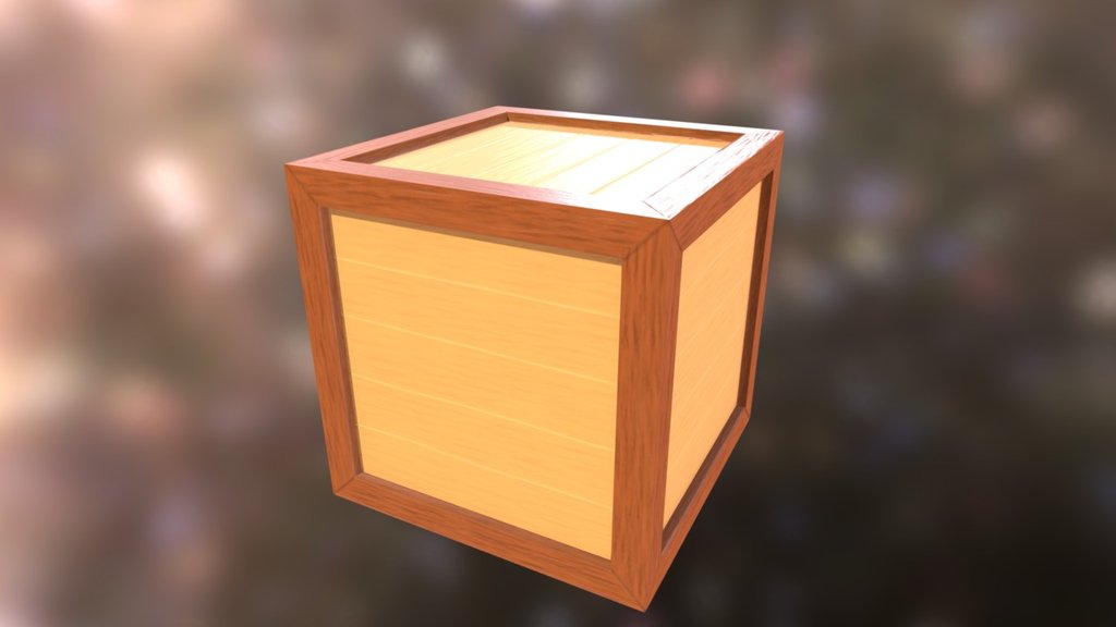 Low poly wooden Box (78 poly) - 3D model by lukat33 [c1d9398] - Sketchfab