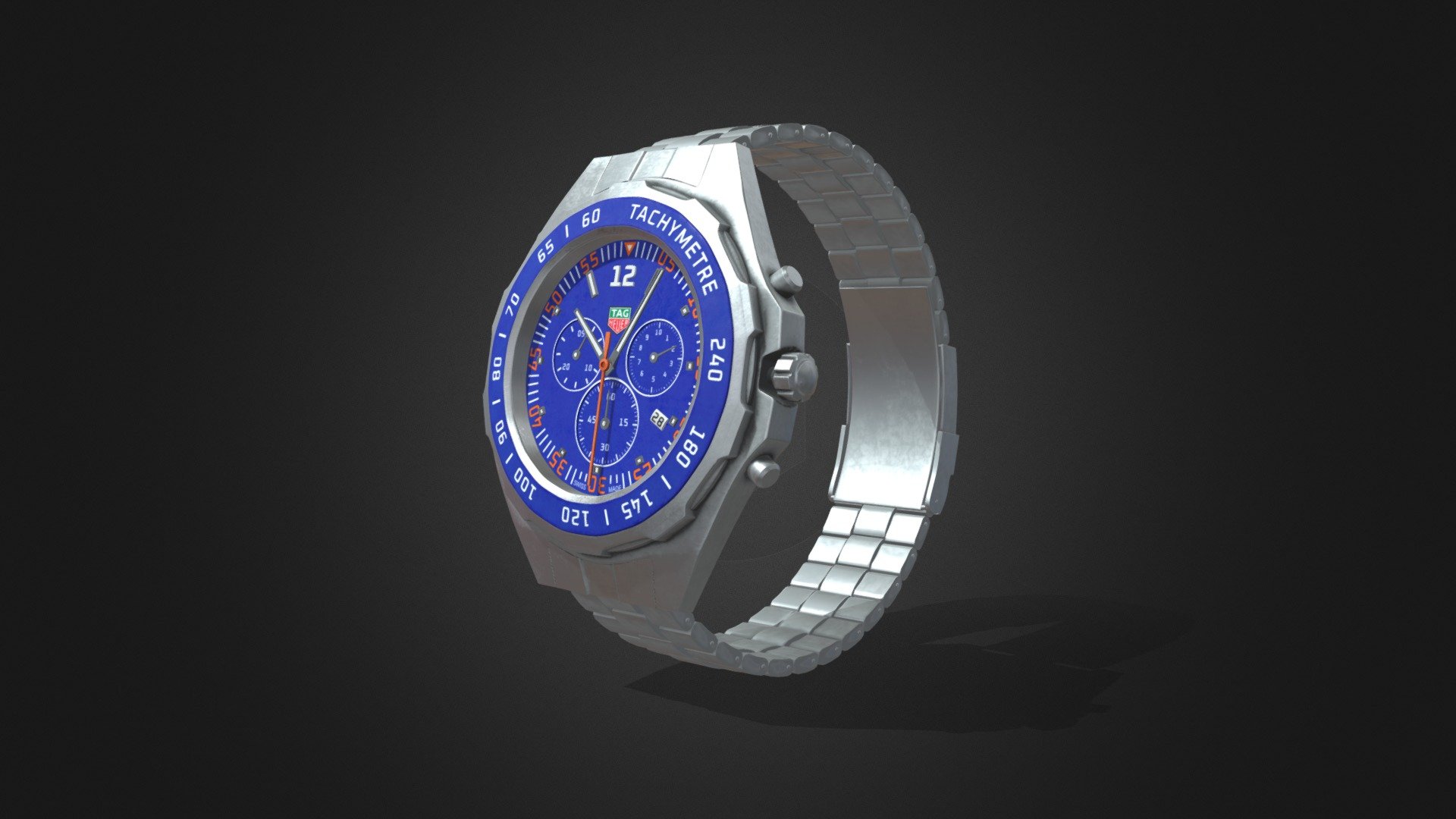 Semi-Realistic Watch (Tag Heuer) - 3D model by Loganjr28 [c1dcbb7 ...