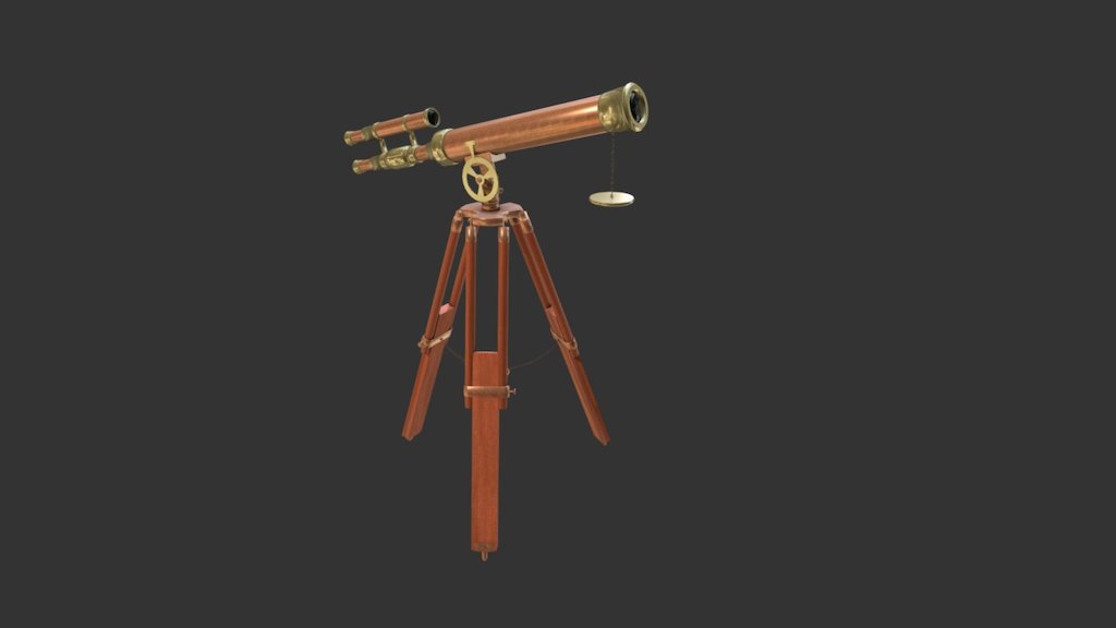 Antique Telescope - 3D model by Eric Jones (@strategein) [c1e1281 ...