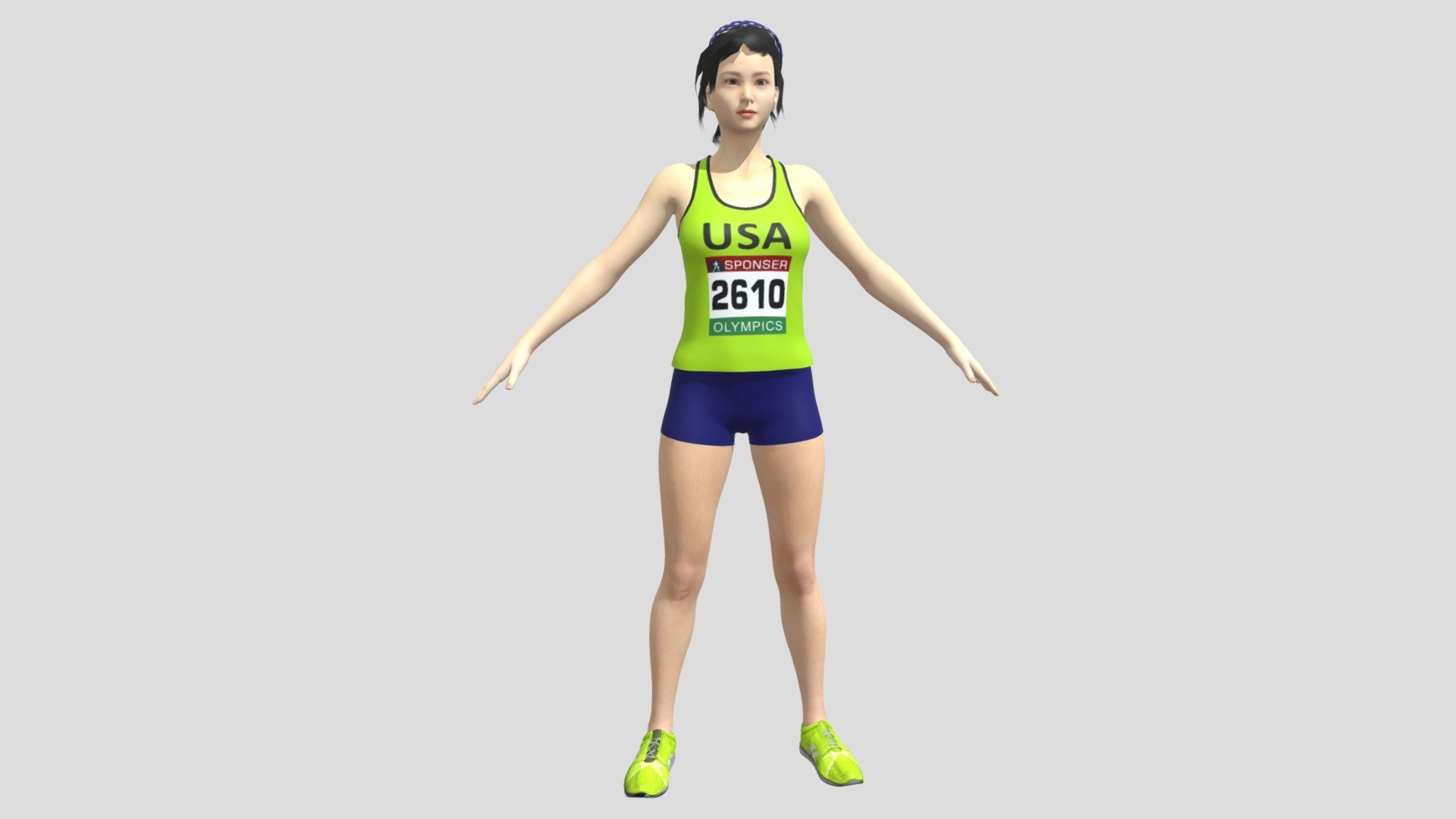 Female Athlete Runner - Buy Royalty Free 3D model by trish.j2109 ...