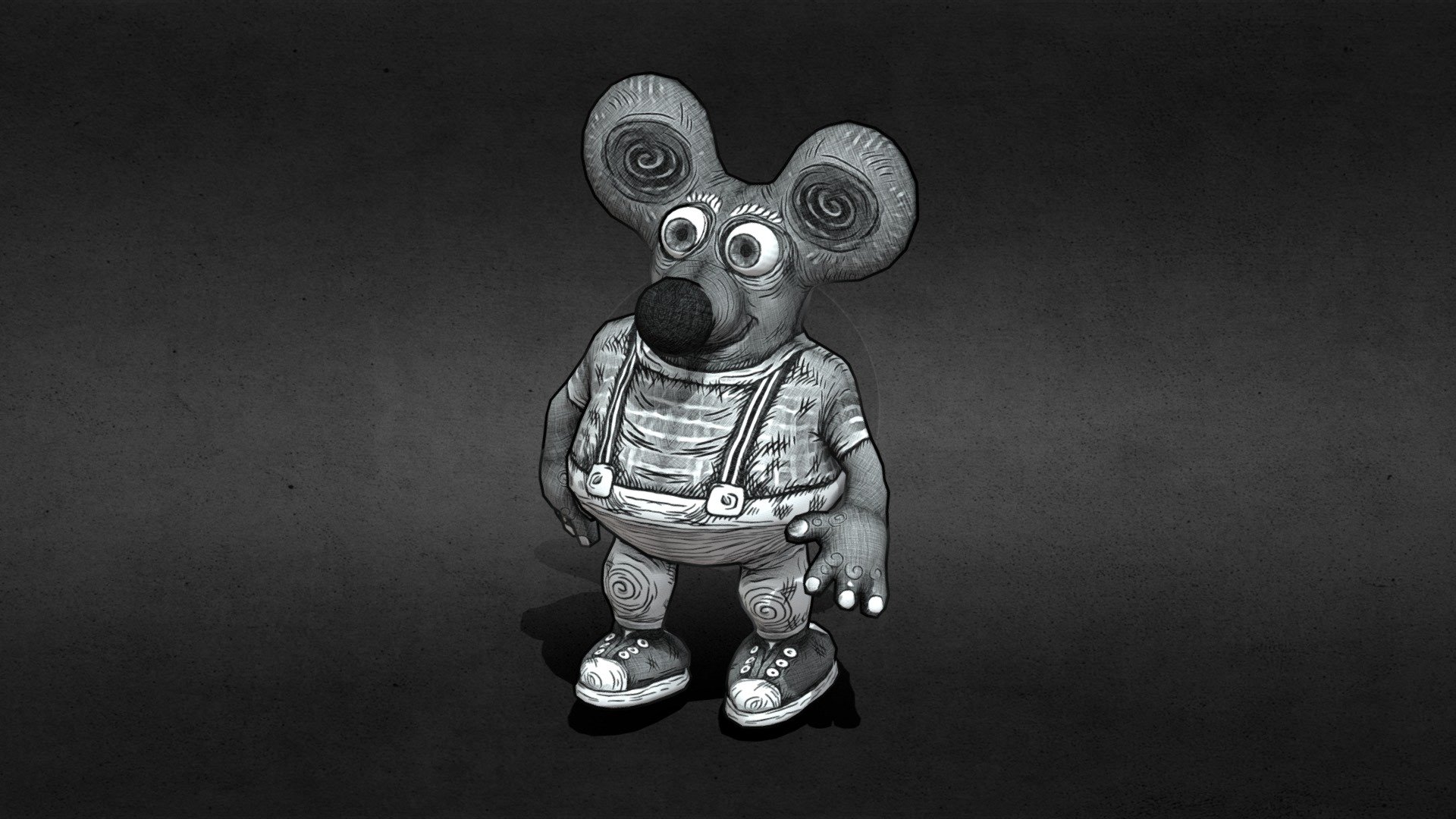 Cartoon mouse run (low-poly, game-ready) - Buy Royalty Free 3D model by ...