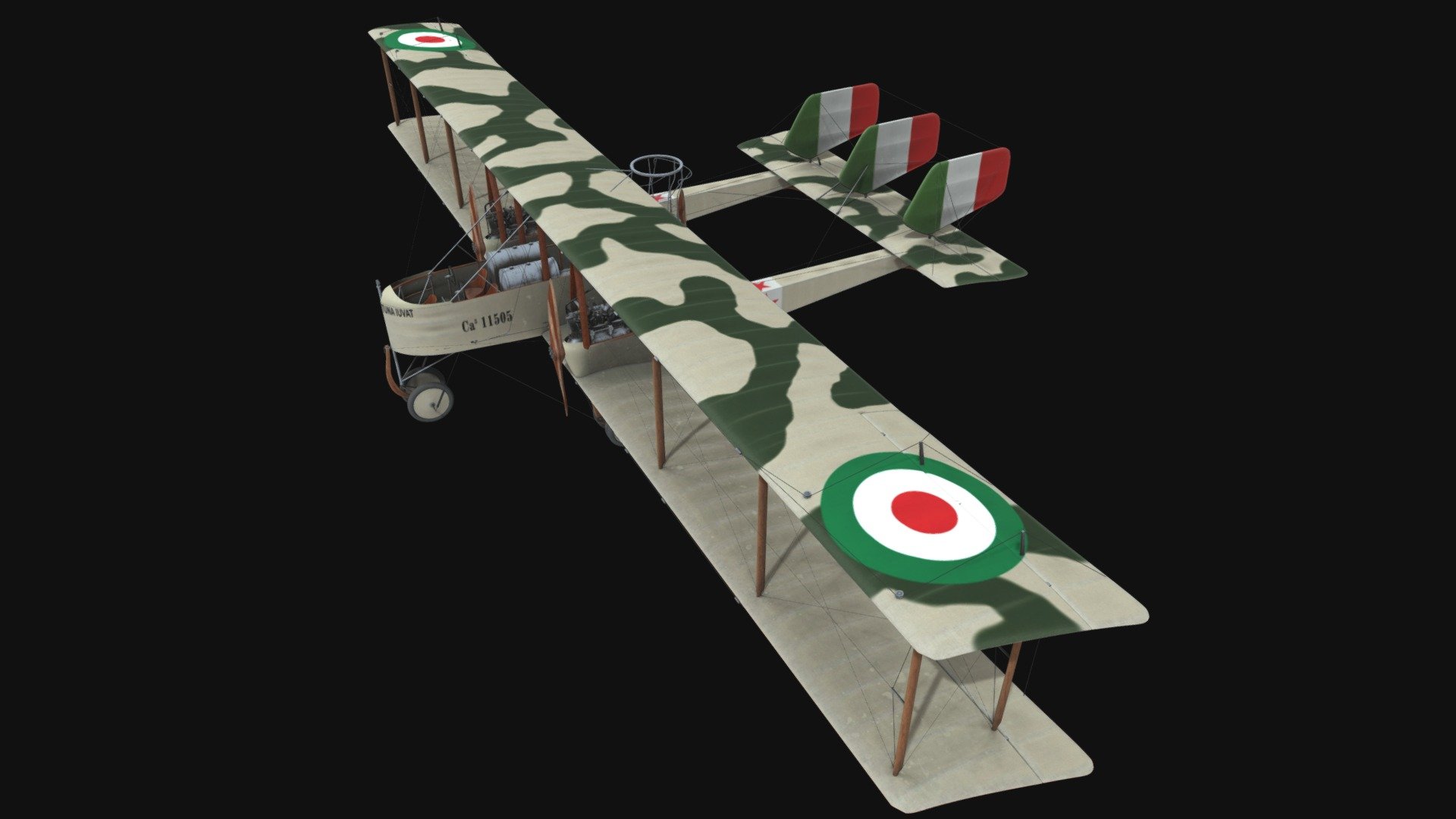 Caproni Ca3 - Buy Royalty Free 3D model by micapaconi [c1e3e1a] - Sketchfab Store