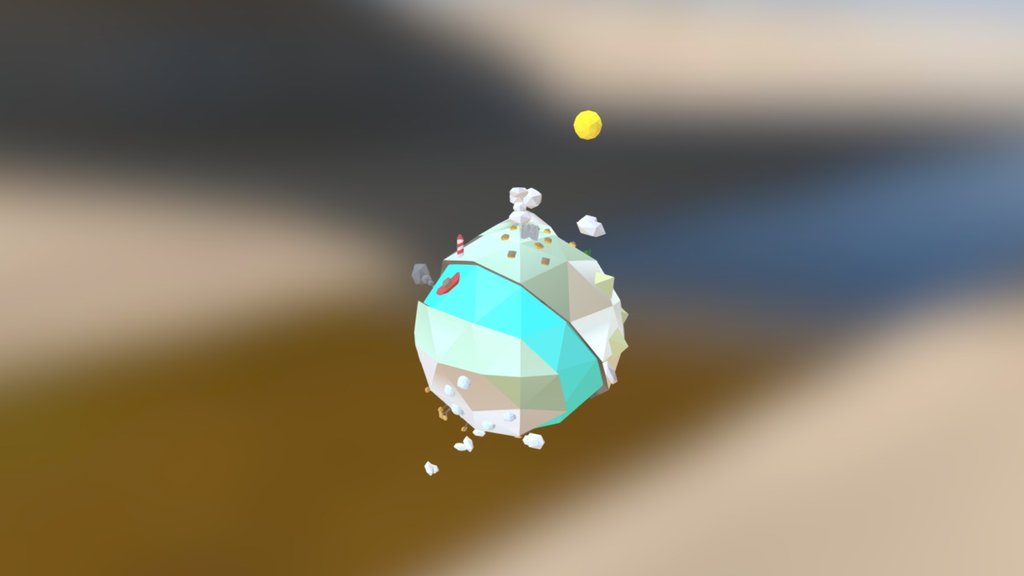 low poly planet - 3D model by filipemota [c1e761c] - Sketchfab