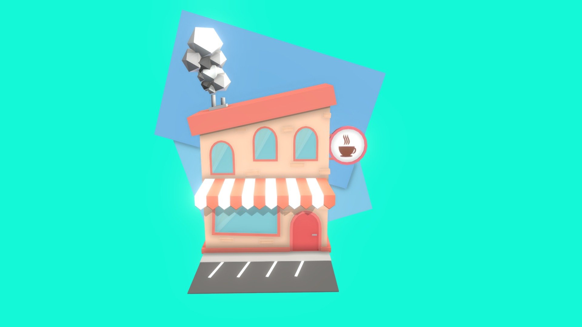 Low Poly Cafe - Download Free 3D model by Myjato [c1eb539] - Sketchfab