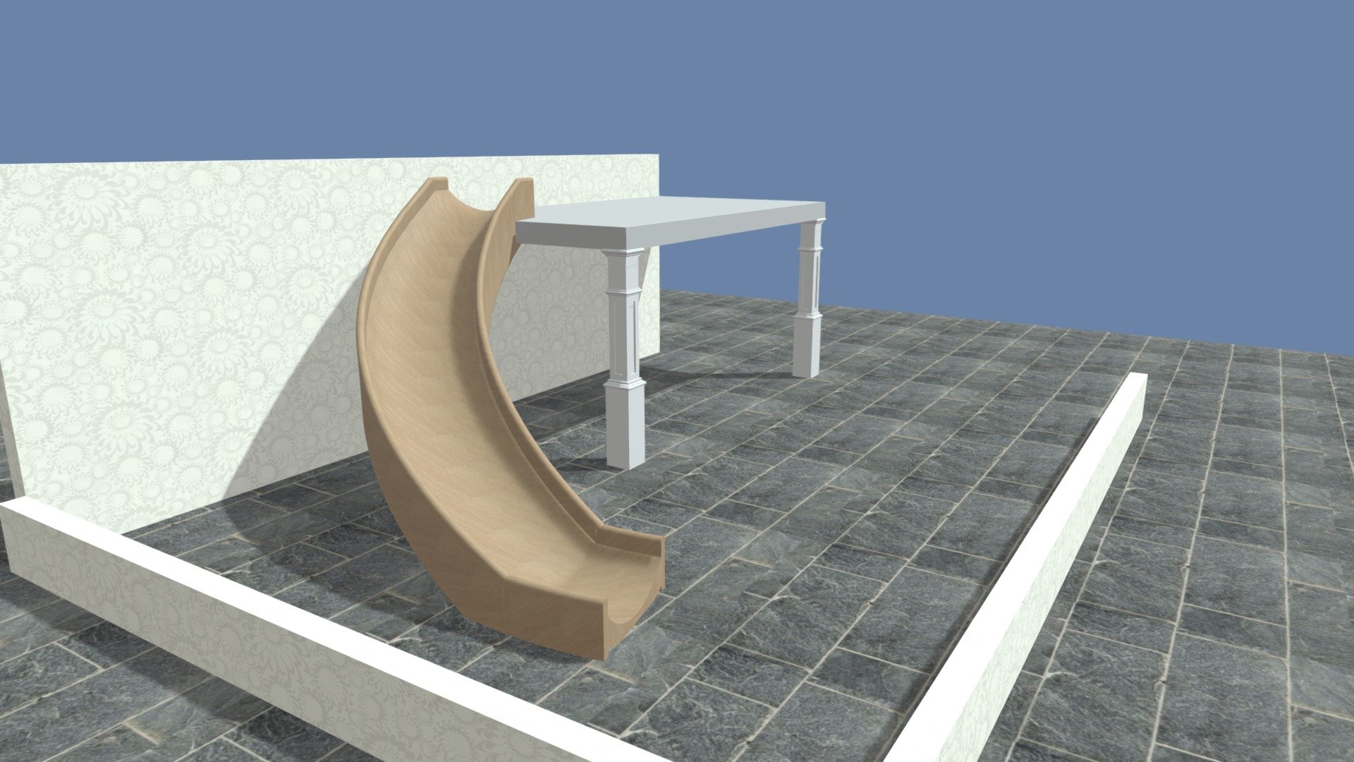 Homebound-Metz Place curved slide - 3D model by TopTreadStairways ...