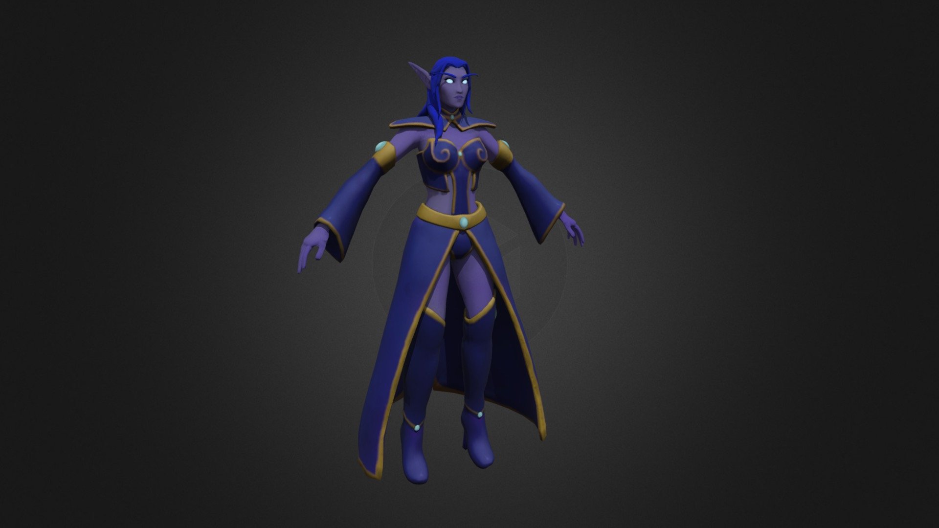 Twilight Elf - 3D model by cyberwolfart [c1fa644] - Sketchfab