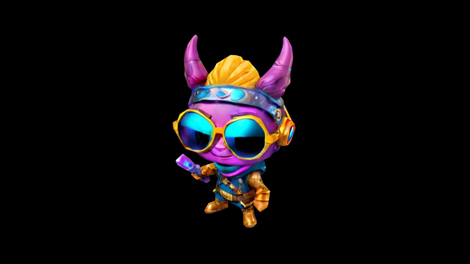Purple hero character with sunglasses and futuri - Download Free 3D ...