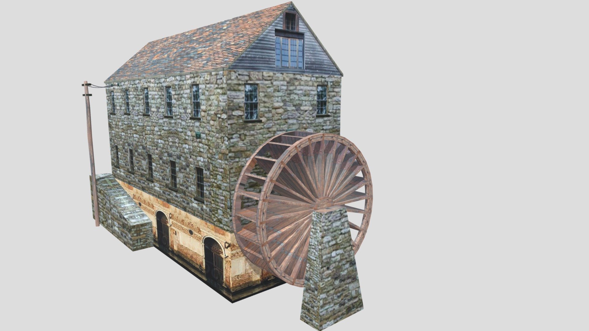 Small Waterwheel - Download Free 3D model by novusod [c1fcbad] - Sketchfab