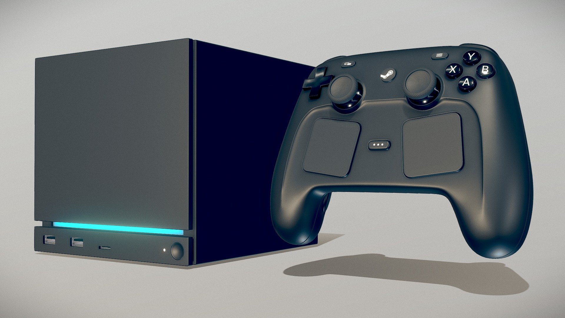 Steam Machine + Controller - Download Free 3D model by dark_igorek [c1fcf77] - Sketchfab