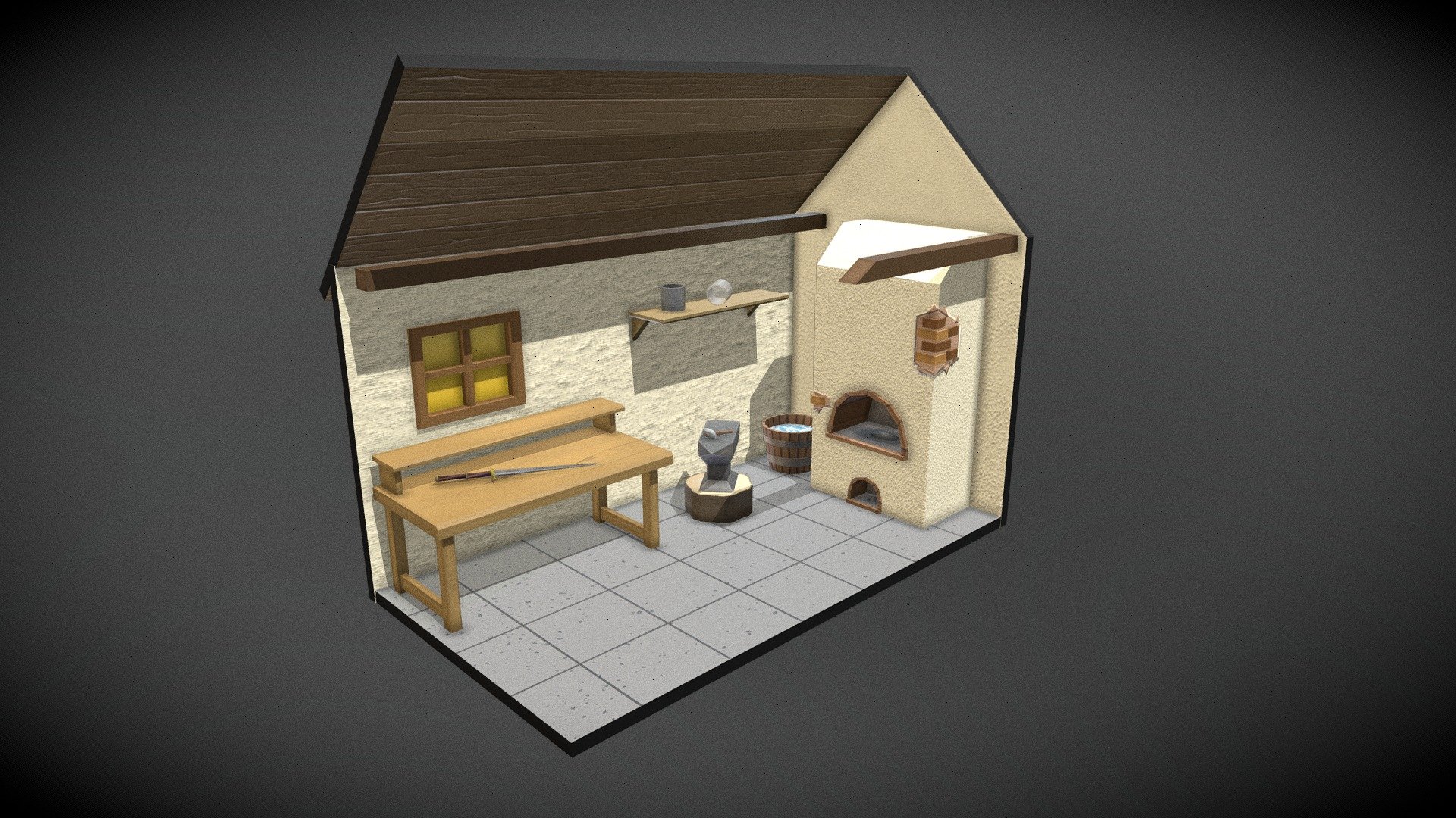 Blacksmith Scene - 3D model by SketchyTed [c207148] - Sketchfab