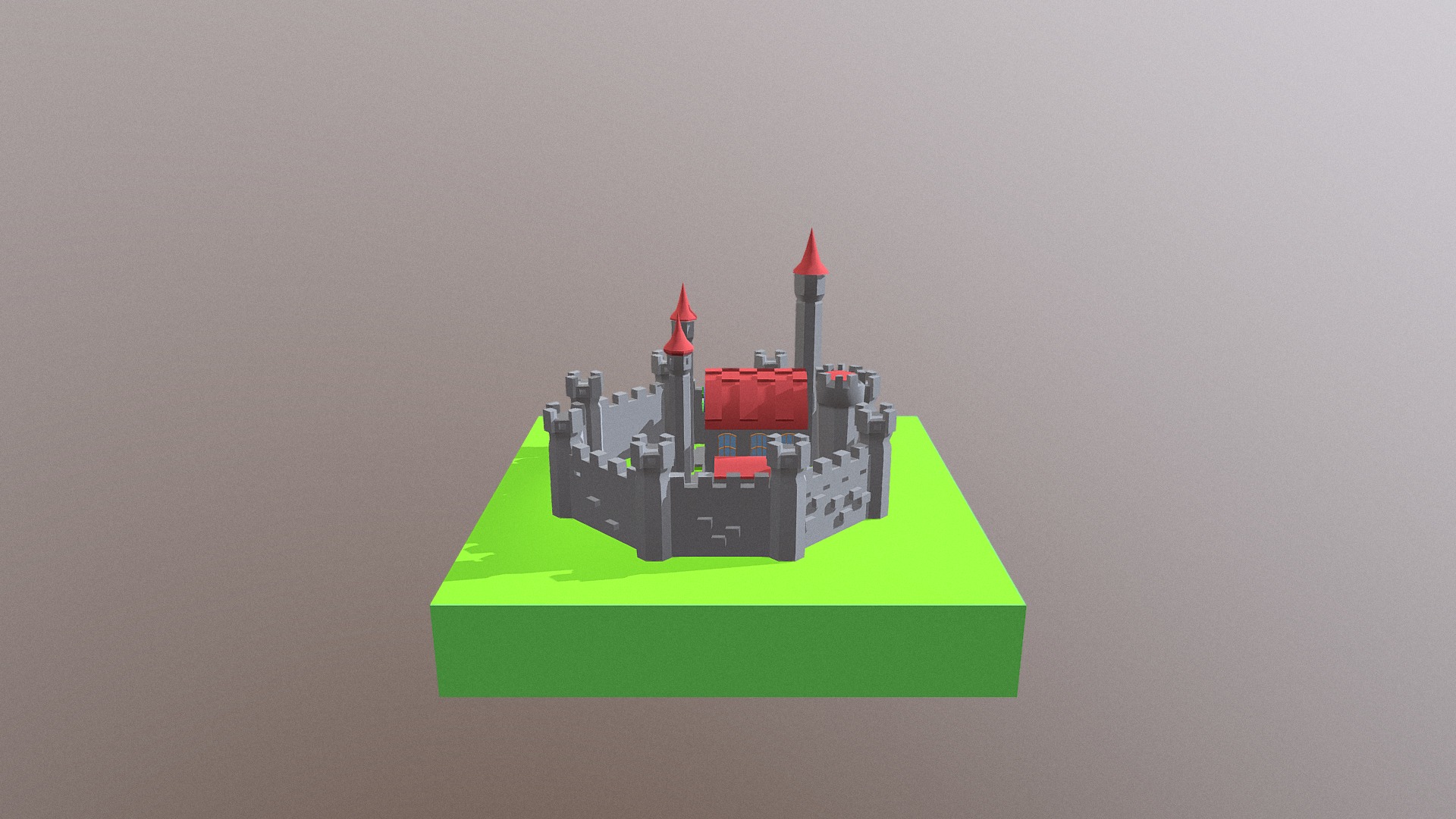 low poly castle - 3D model by abdul181993 [c20aa1b] - Sketchfab