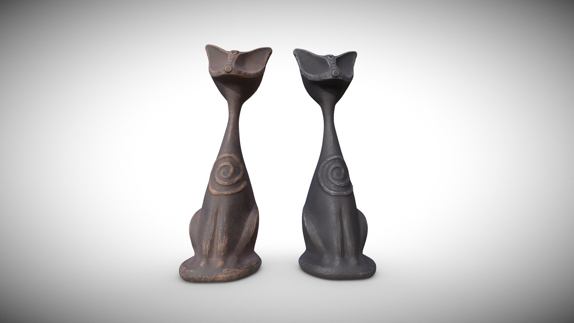 Ancient enlightenment cat sculpture - Buy Royalty Free 3D model by ...