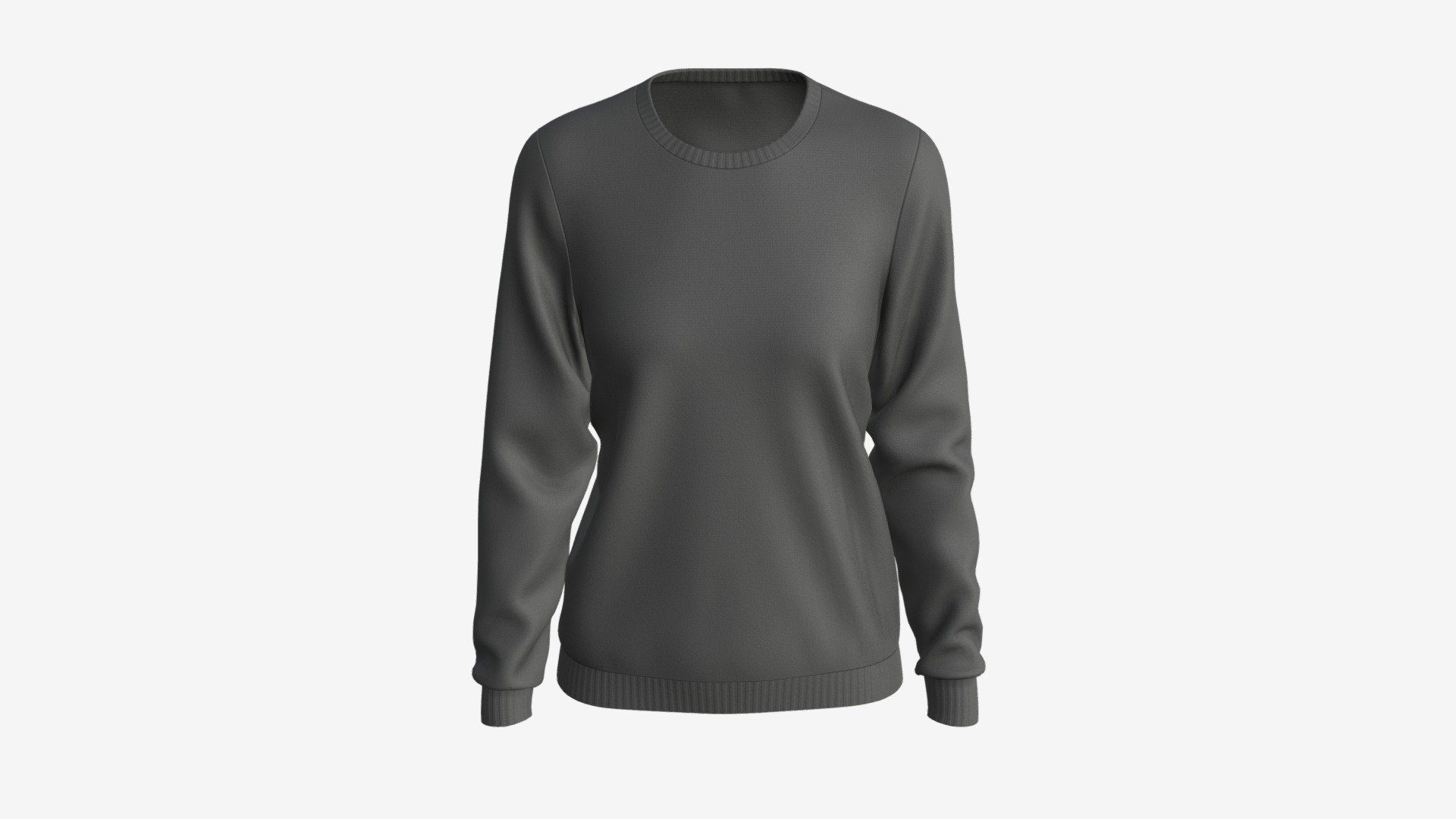 Sweatshirt for Women Mockup 01 Black - Buy Royalty Free 3D model by ...