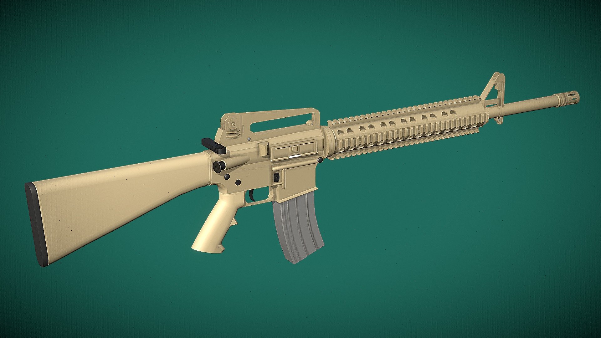 M16A3 DESERT - 3D model by momsboxtv [c20ed5c] - Sketchfab