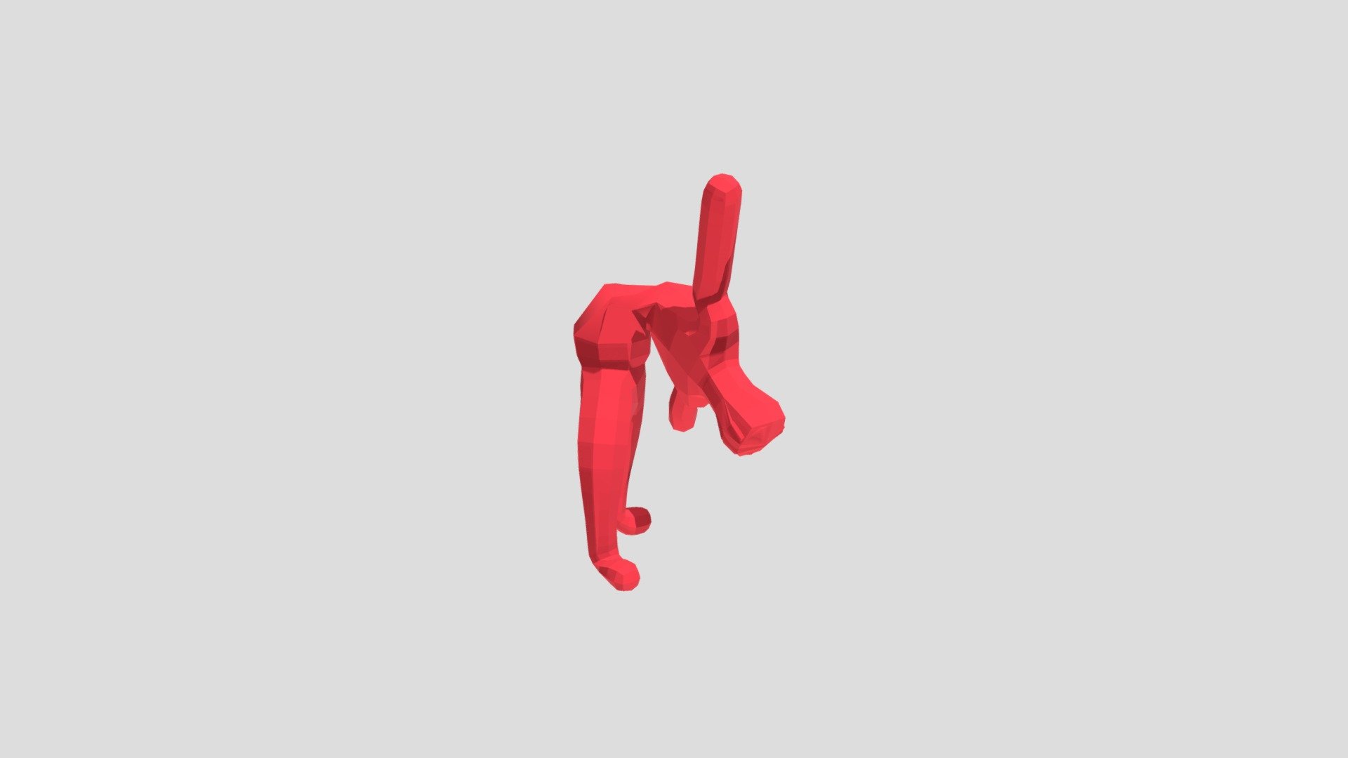 Low Poly rigged red man with animations - Download Free 3D model by ...