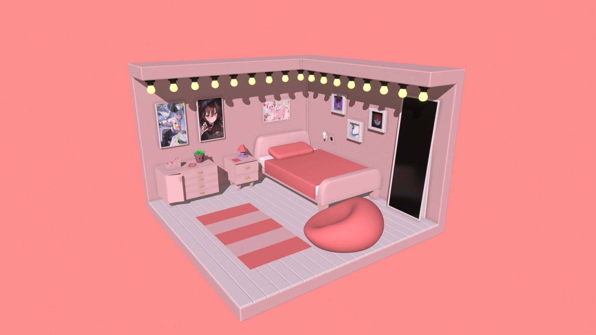 Stylized Room - Download Free 3D model by rikelmyso7 [c21301d] - Sketchfab