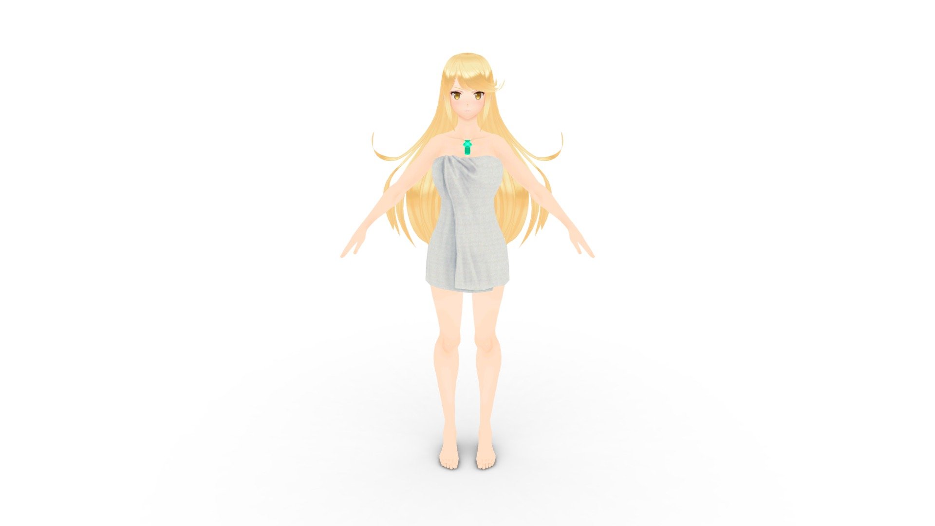 Xenoblade Chronicles 2 - Mythra using towel - Download Free 3D model by ...