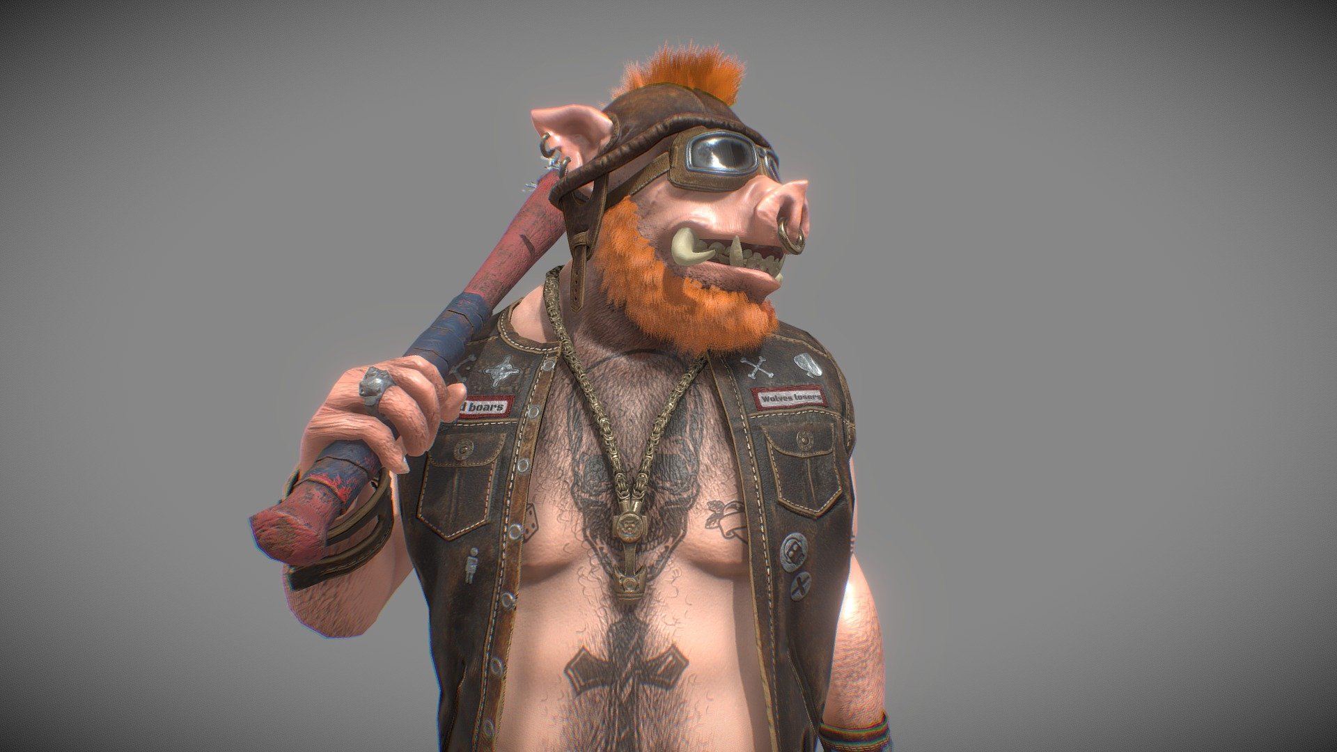 Biker Boar - 3D model by Shao_Khan [c2141d3] - Sketchfab