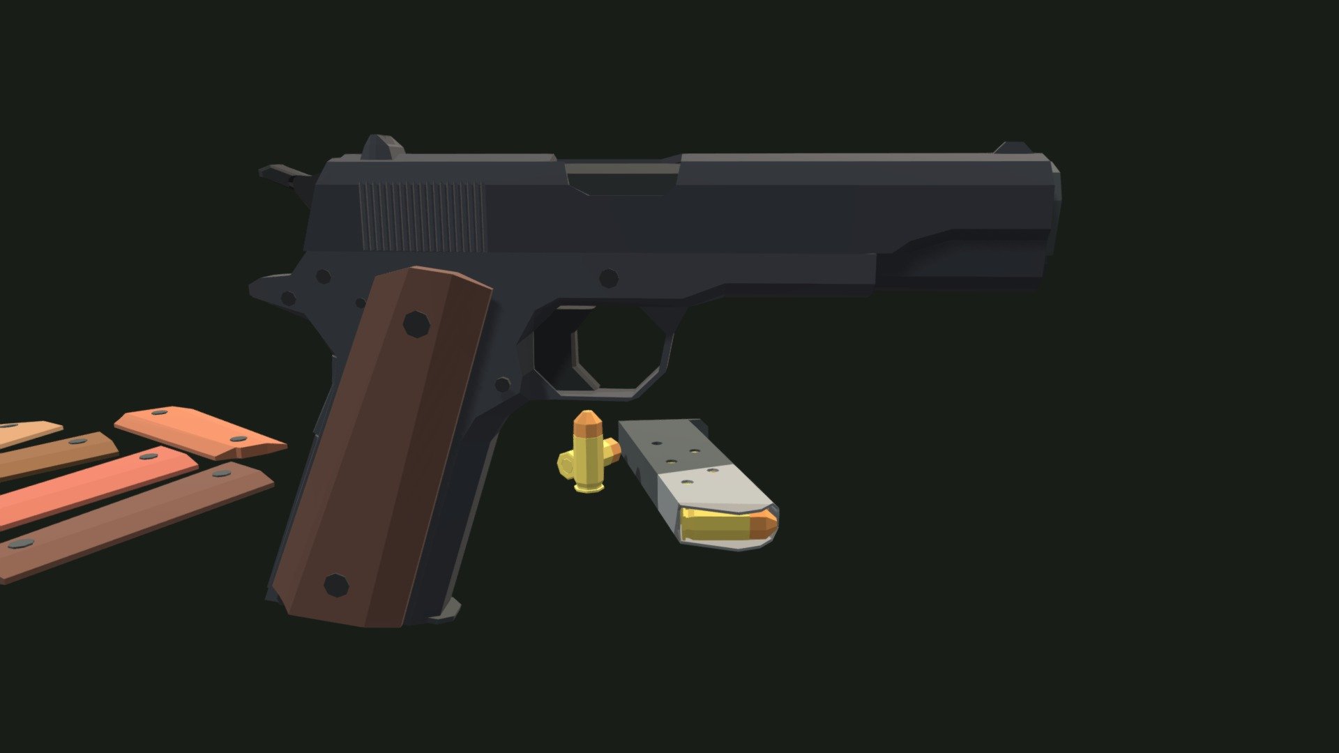 Lowpoly Colt M1911 First Edition - 3D model by Le Pixelier (@Thepixeler ...